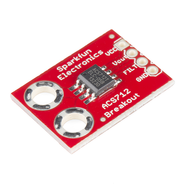 Destello del sensor de corriente de efecto Hall SparkFun - ACS712 - Melopero Electrónica