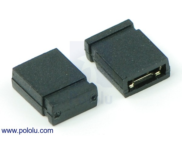 0.100" (2.54 mm) Shorting Block: Black, Top Closed - Melopero Electronics