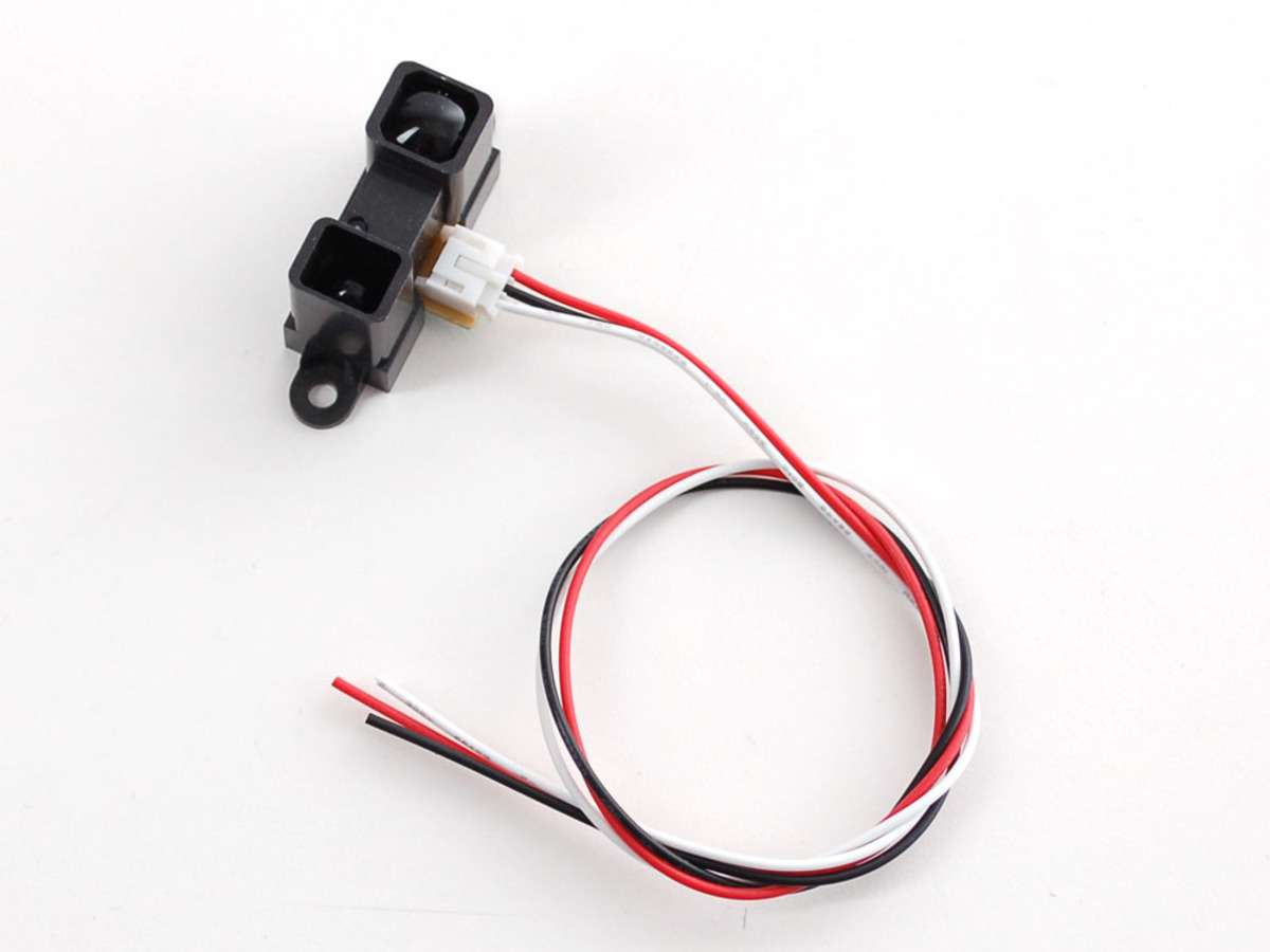 IR distance sensor includes cable (20cm-150cm) - GP2Y0A02YK - Melopero ...