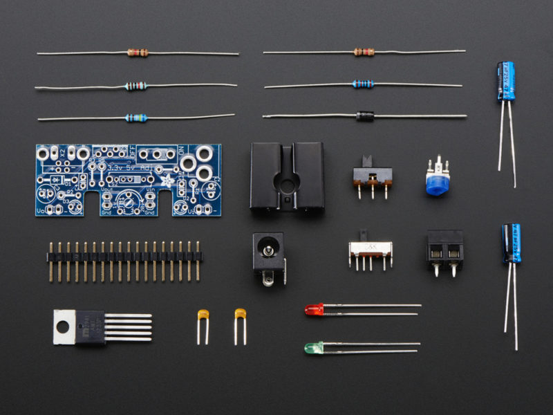 Adjustable breadboard power supply kit - v1.0 - Melopero Electronics