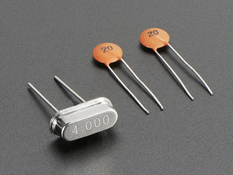 4 MHz Crystal 20pF capacitors - Melopero Electronics