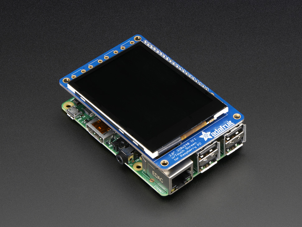 Adafruit Pitft Plus 320x240 28 Tft Capacitive Touchscreen Melopero Electronics
