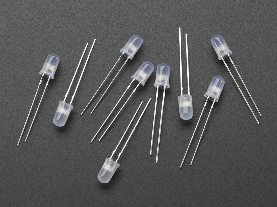 Diffused 5mm Fast Flashing RGB LED - 10 pack - Flashing Effect ...