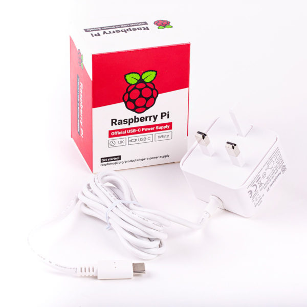 Raspberry Pi 4 Official Power Supply (5.1V - 3A) White with UK Plug ...