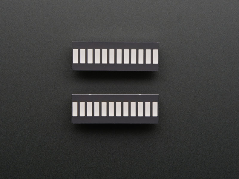 Bi-Color (Red/Green) 12-LED Bargraph - Pack of 2 - Melopero Electronics