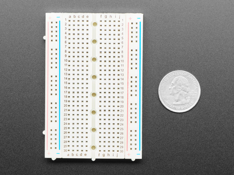 Half-Size Breadboard with Mounting Holes - Melopero Electronics
