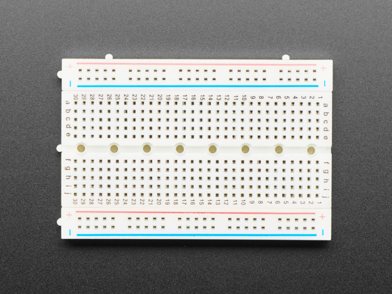 Half-Size Breadboard with Mounting Holes - Melopero Electronics
