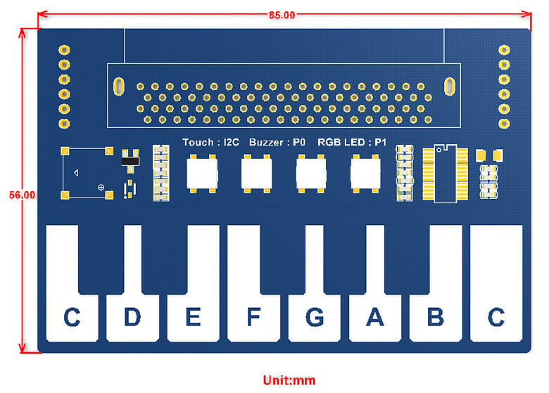 Mini Piano Module for micro:bit, Touch Keys to Play Music - Melopero ...