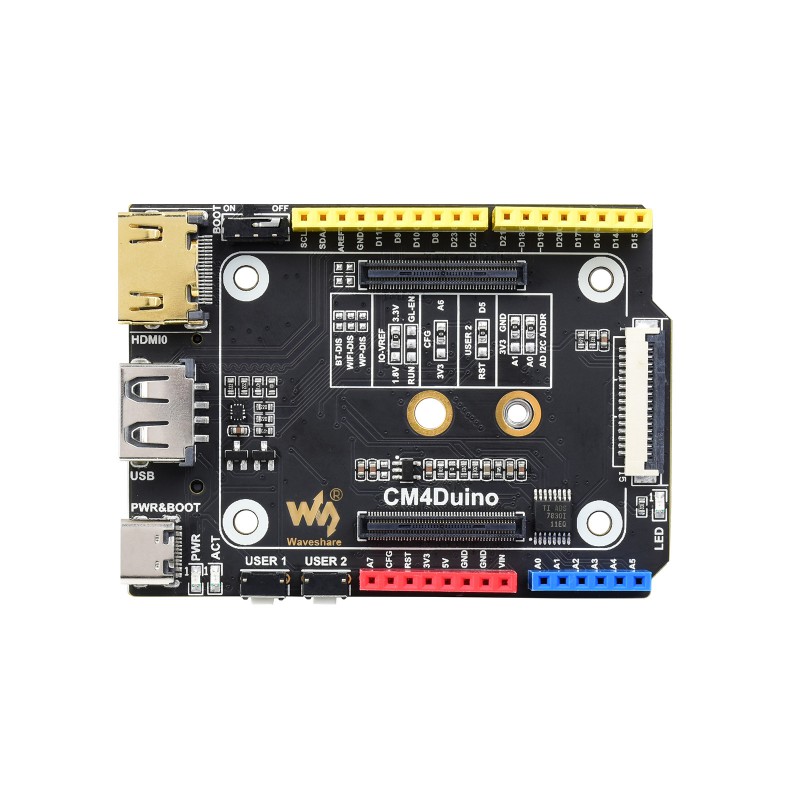 Arduino Compatible Base Board For Raspberry Pi Compute Module 4 Hdmi Usb M2 Slot Melopero