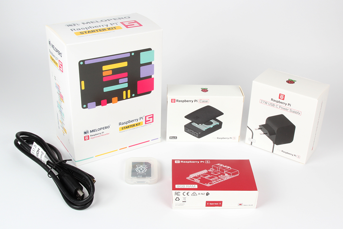 Melopero Raspberry Pi 5 16GB Starter Kit Black - Melopero Electronics